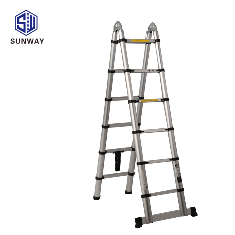 Double telescopic ladder with hinge - Buy telescopic ladder, telescopic ...