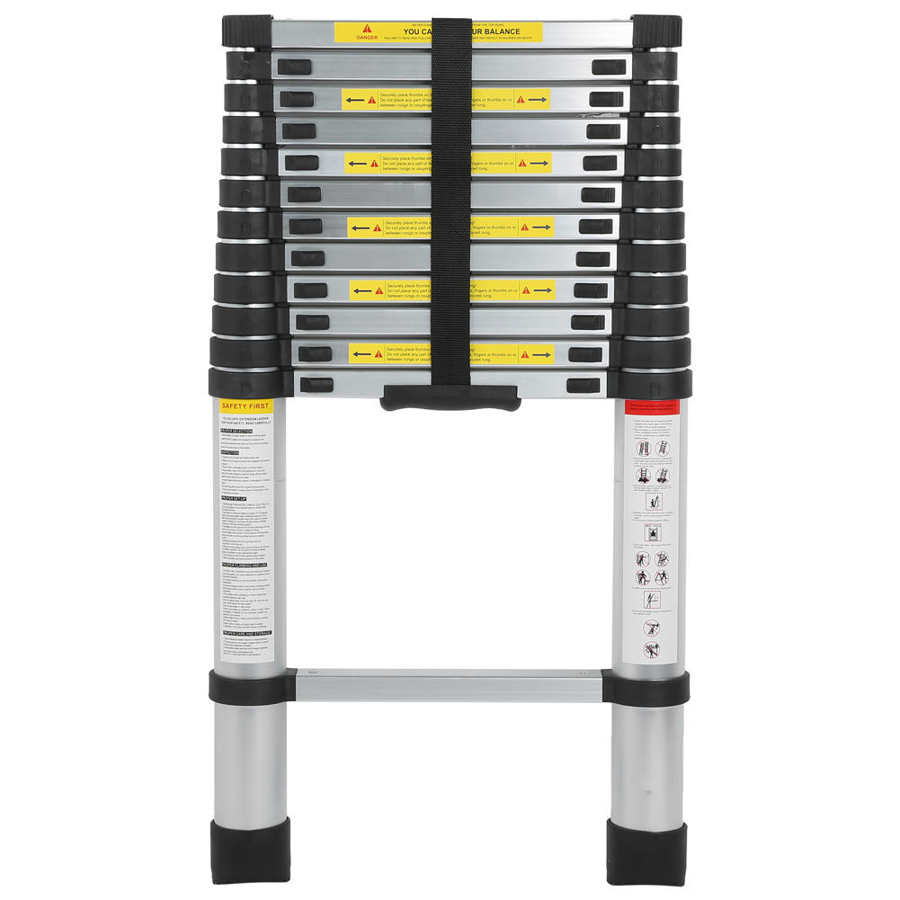 aluminium telescoping ladder extension extend portable ladder 3.8m ... aluminium telescoping ladder extension extend portable ladder 3.8m ...