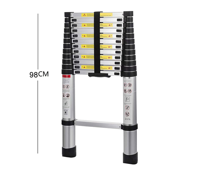 China EN131 European Safety Standard Aluminum Telescopic Ladder 5m ...